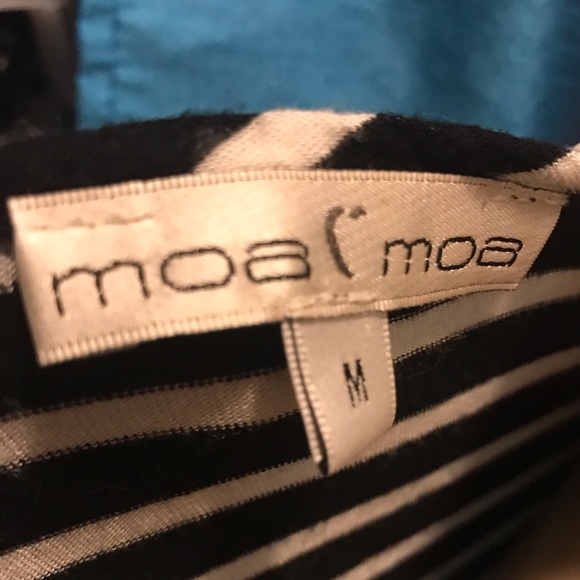 Moa Moa | Tops | Moa Moa Black White Striped Top | Poshmark